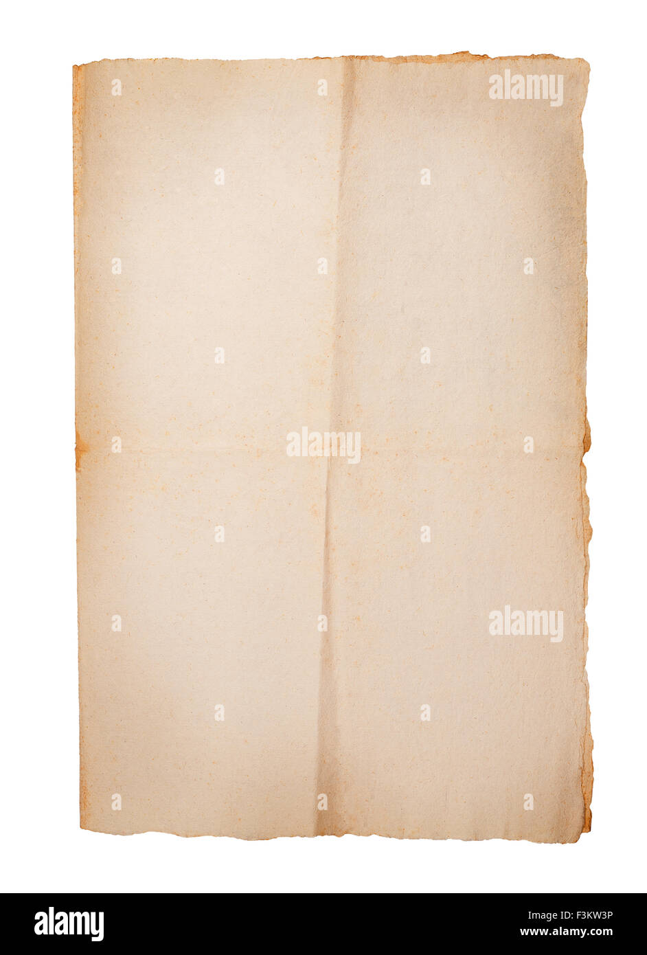 old sheet isolated on white Stock Photo - Alamy