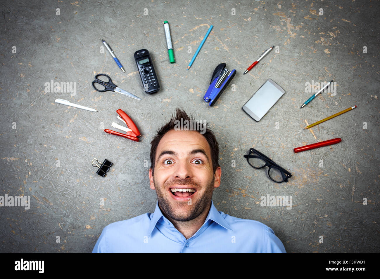 Funny and creative concept for businessman Stock Photo - Alamy