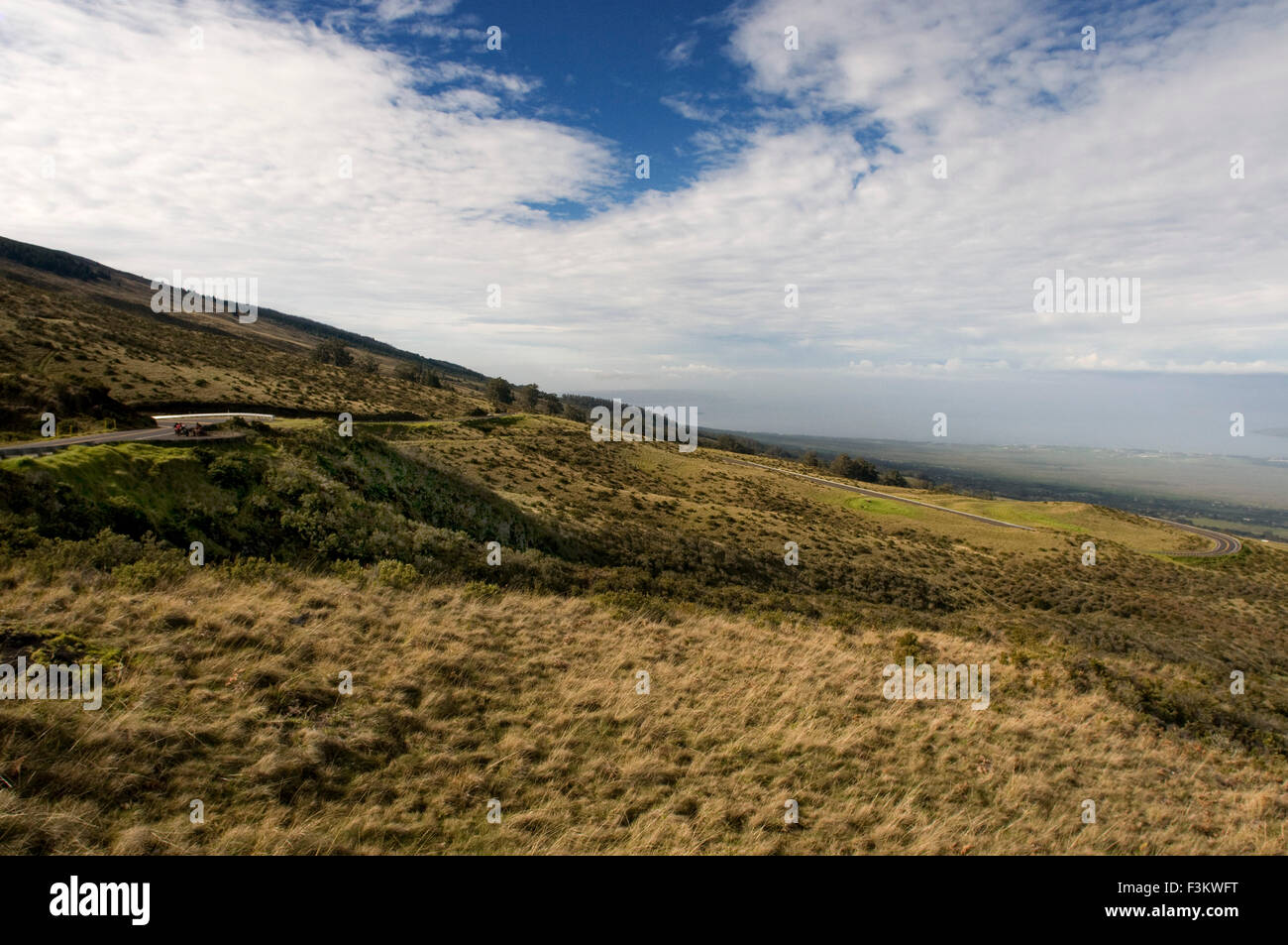 Summit of Puu Ulaula. Maui. Hawaii. Summit of Puu Ulaula with departing ...