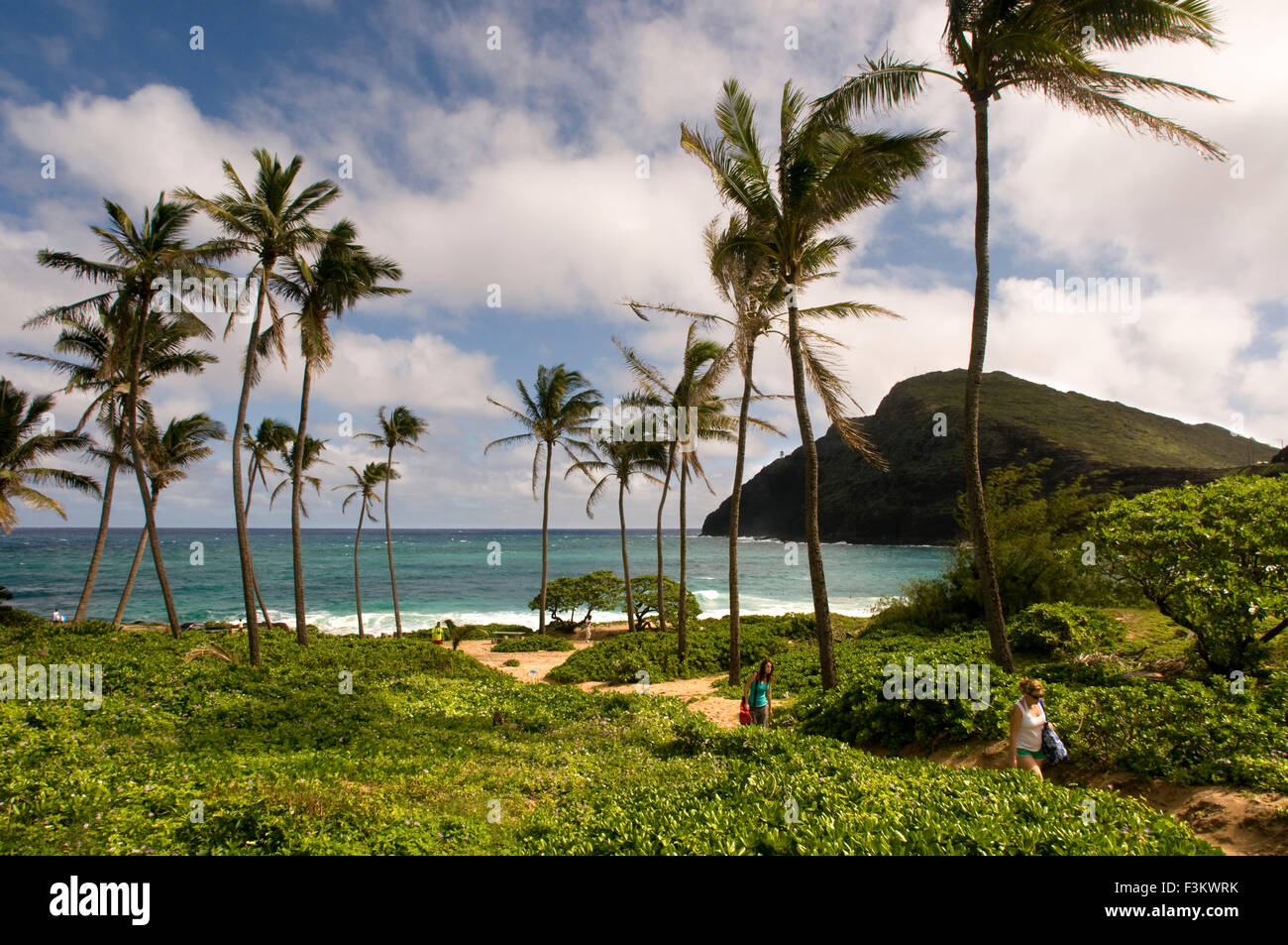 Makapu'u beach at the eastern end of the island. Views, with Manana ...