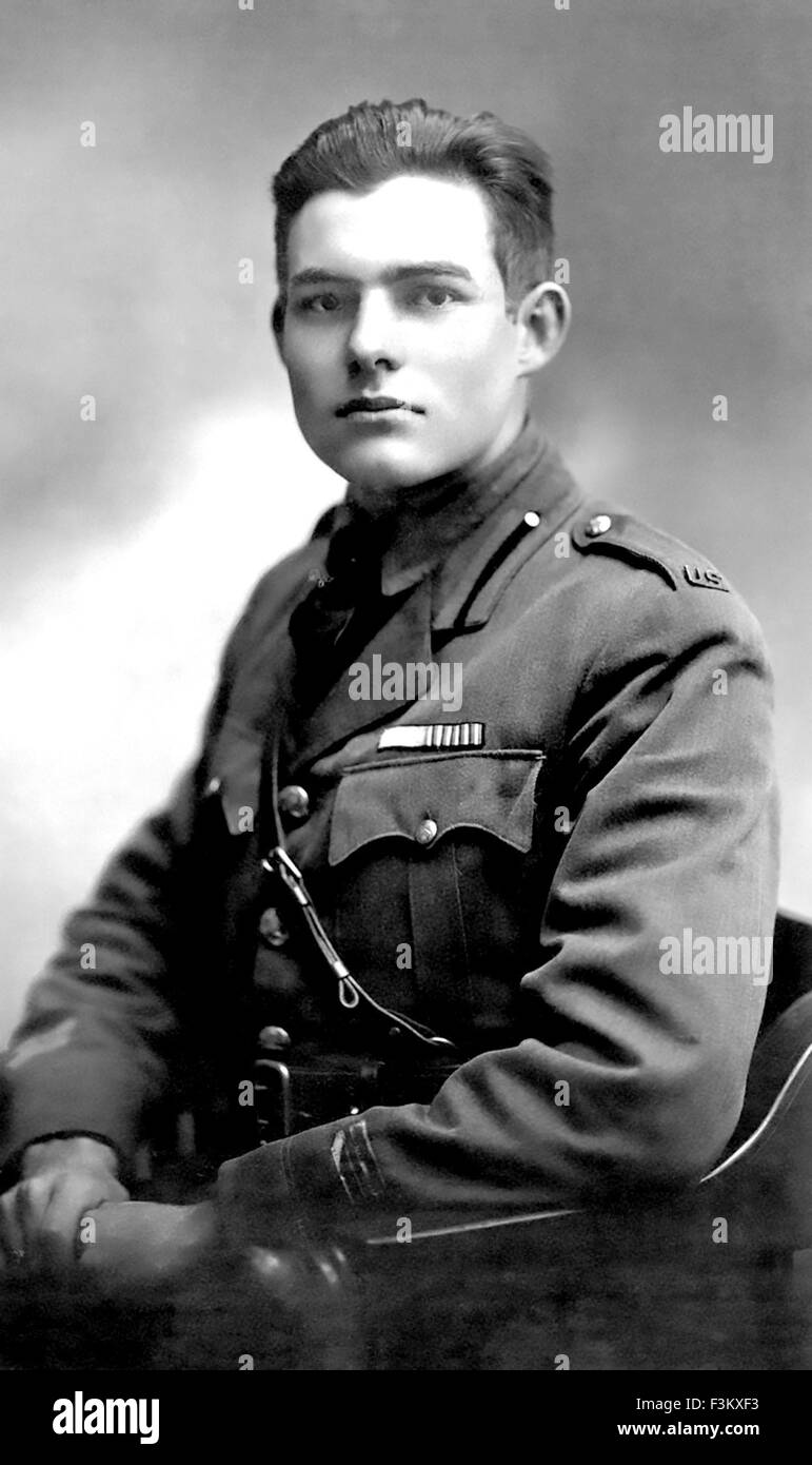 ERNEST HEMINGWAY (1889-1961) American writer in Milan in 1918 while ...