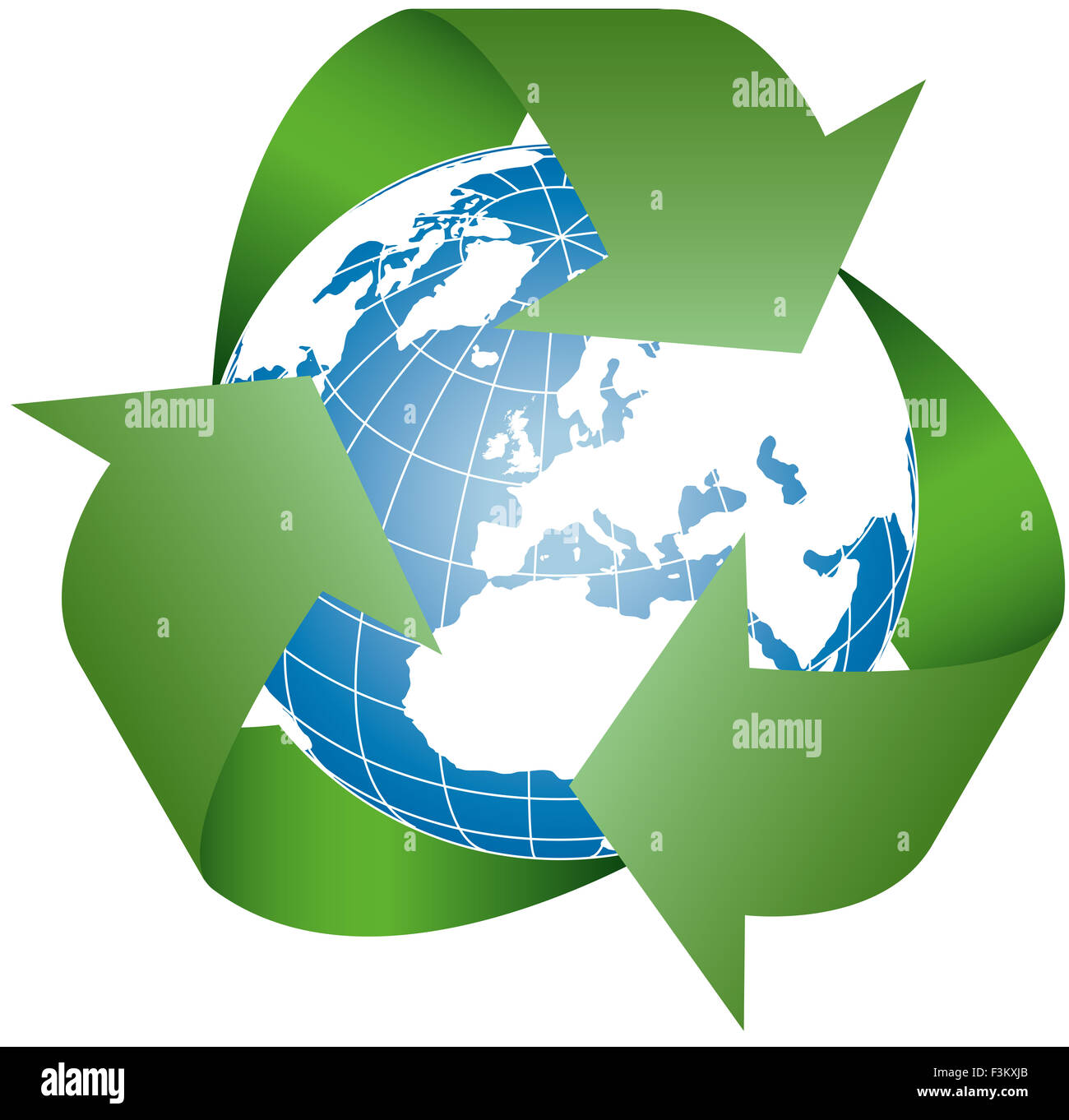 Green Recycling logo Stock Photo - Alamy