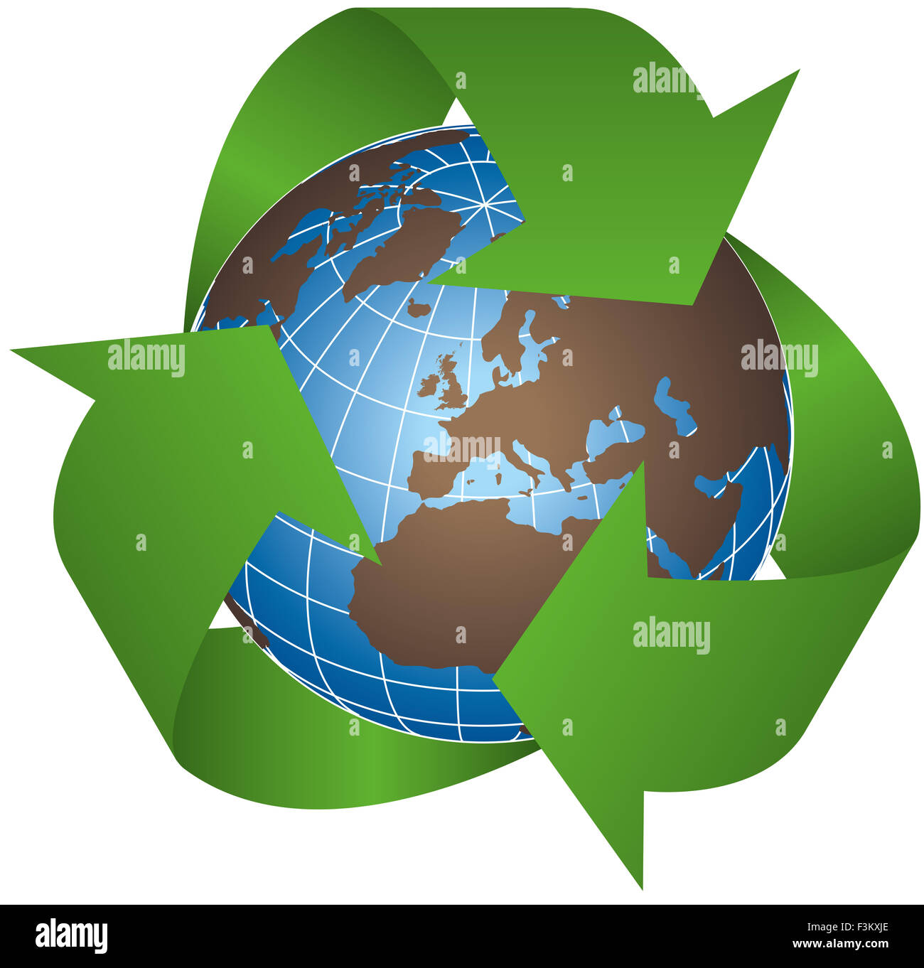 Green Recycling logo Stock Photo - Alamy