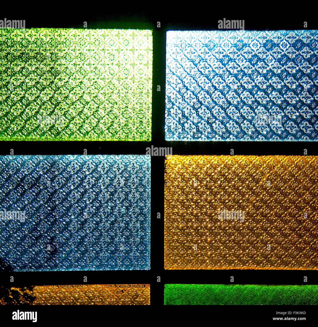 colorated glass and sun in morocco africa window and light Stock Photo ...