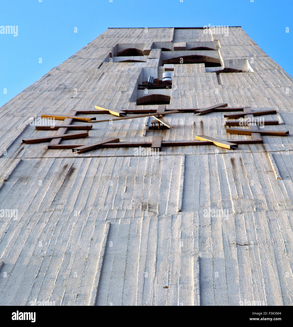 cislago old abstract in italy the wall and church tower bell sunny day ...