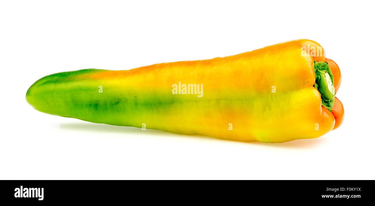 Side view of bright ripe bullhorn chilli Stock Photo - Alamy