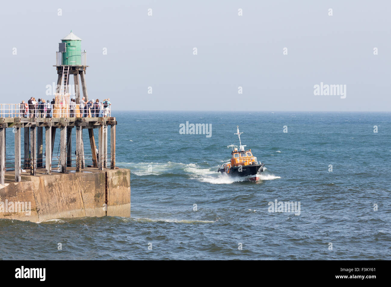 looking out to the North sea at Whitby, North Yorkshire, England Stock ...