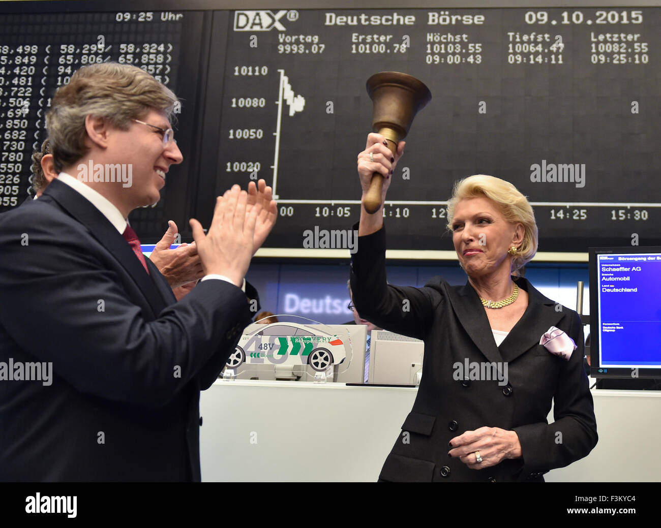 Maria-Elisabeth Schaeffler-Thumann (R), deputy chairwoman of the ...