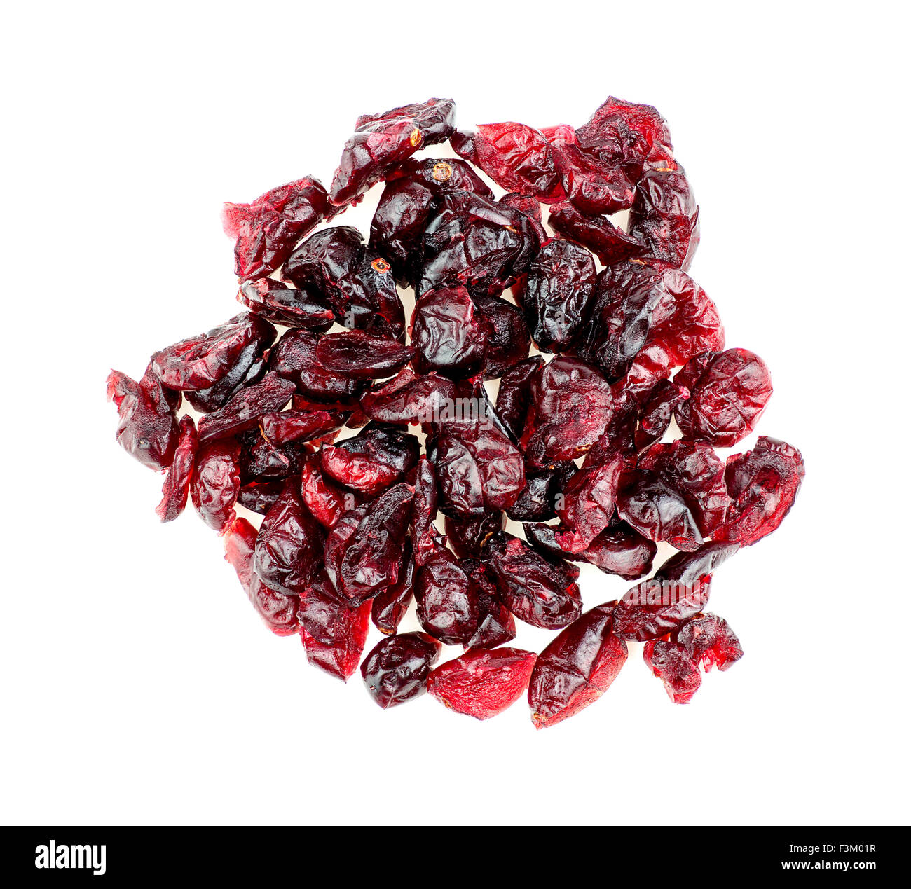 Dehydrated cranberries isolated on white Stock Photo - Alamy