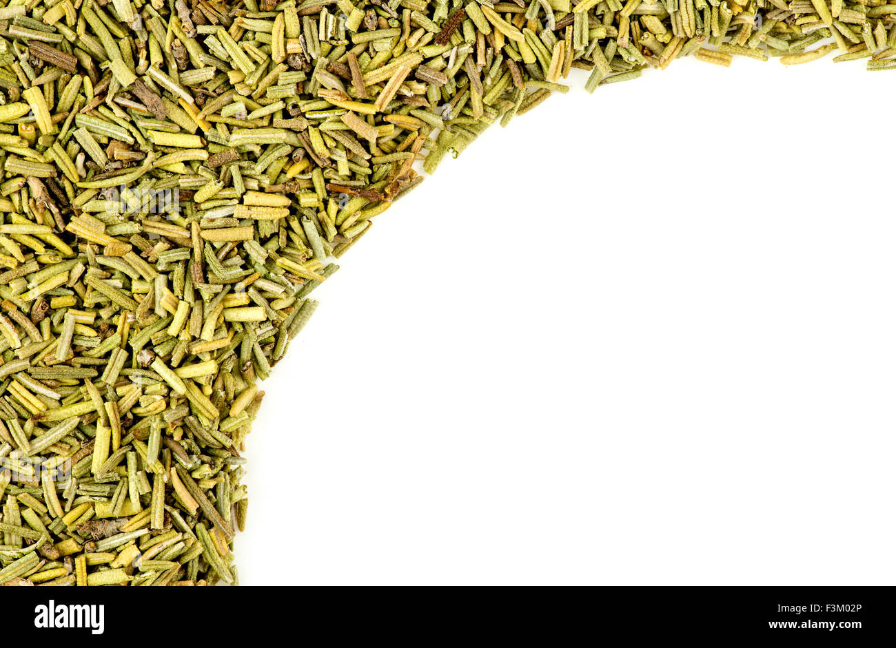 Background texture of healthy dried rosemary herb isolated on white ...