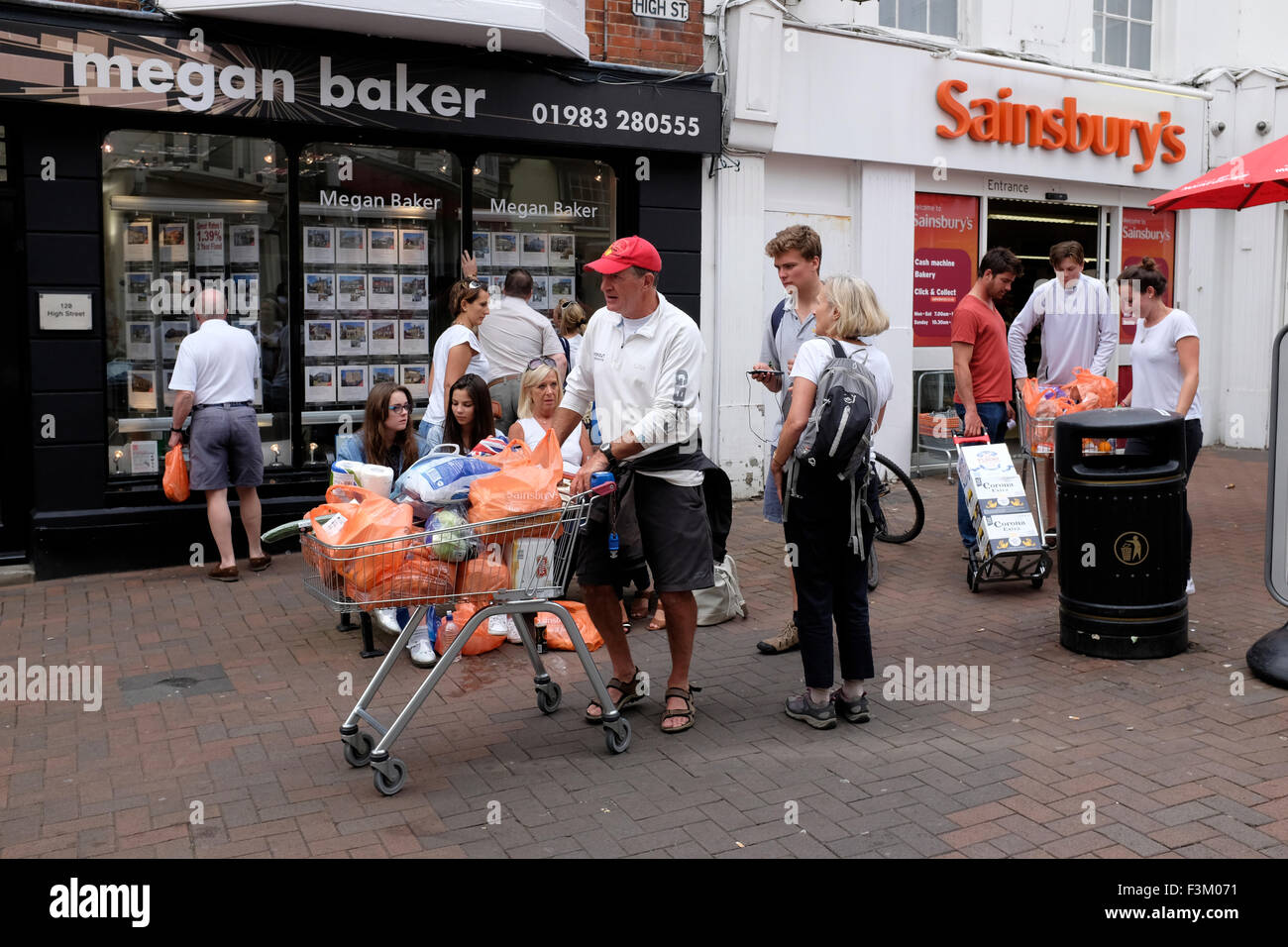 High street crew shopping in local super market Yacht Racing, Shore ...