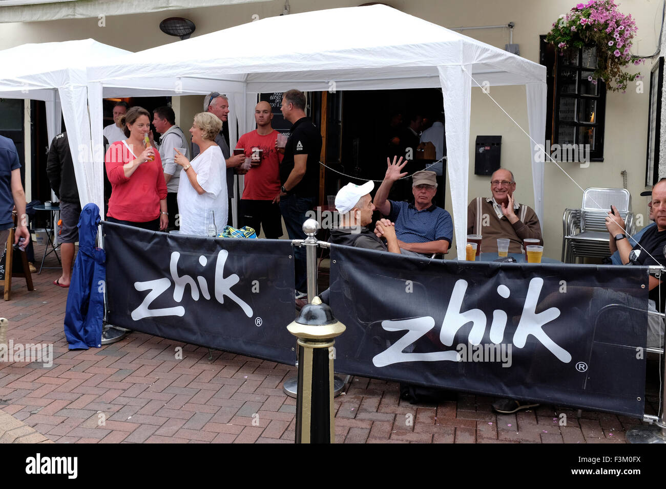 people outside Pier View Pub drinking Yacht Racing, Shore side ...