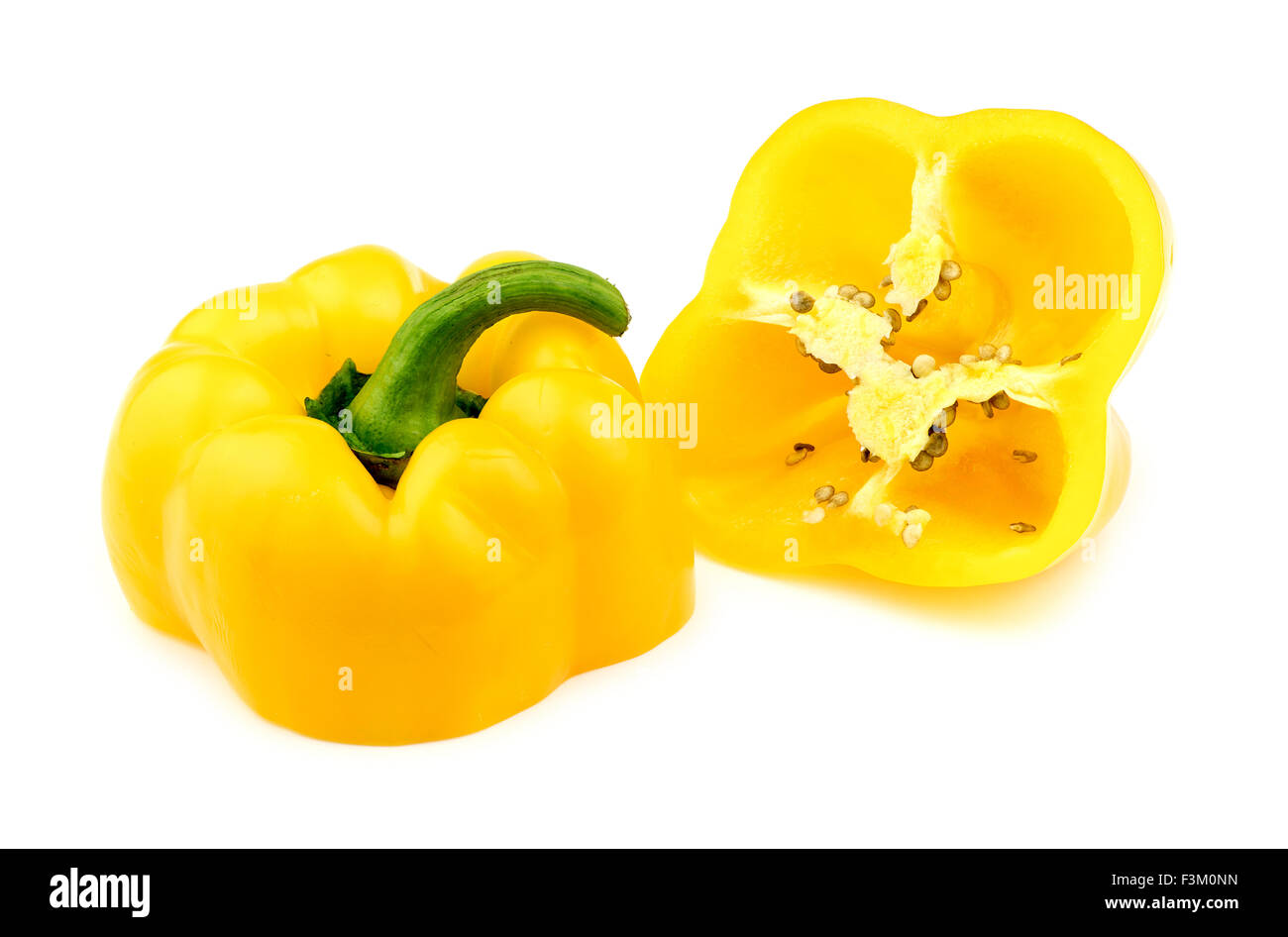 Yellow pepper isolated and cut Stock Photo - Alamy