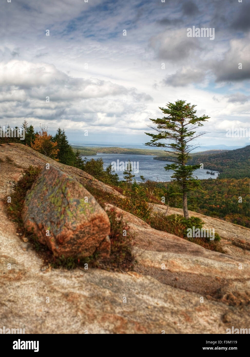View from Bubble Rock in Acadia, Maine Stock Photo - Alamy