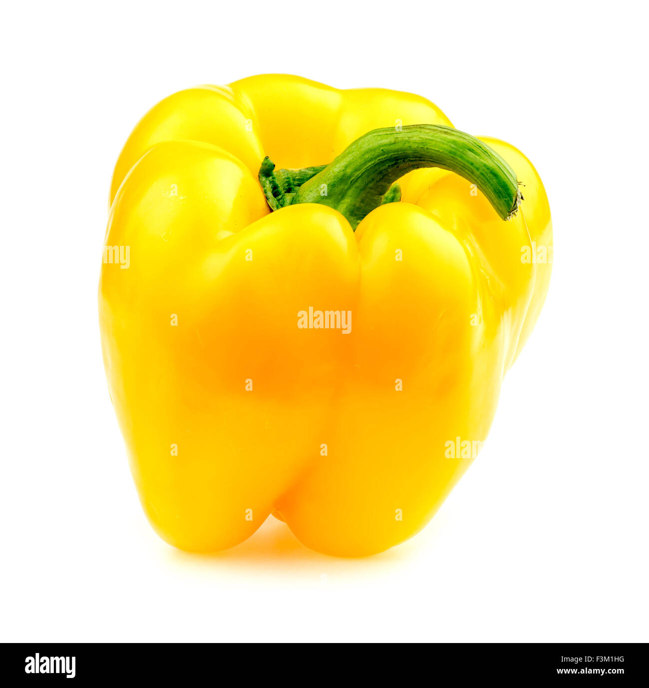 Perfect looking yellow pepper capsicum isolated on white Stock Photo ...