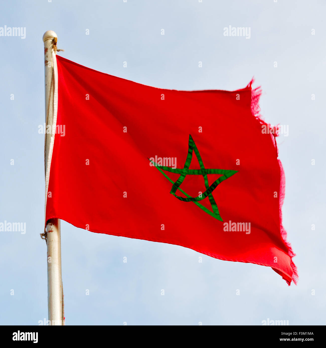 waving flag in the blue sky tunisia colour and wave Stock Photo - Alamy