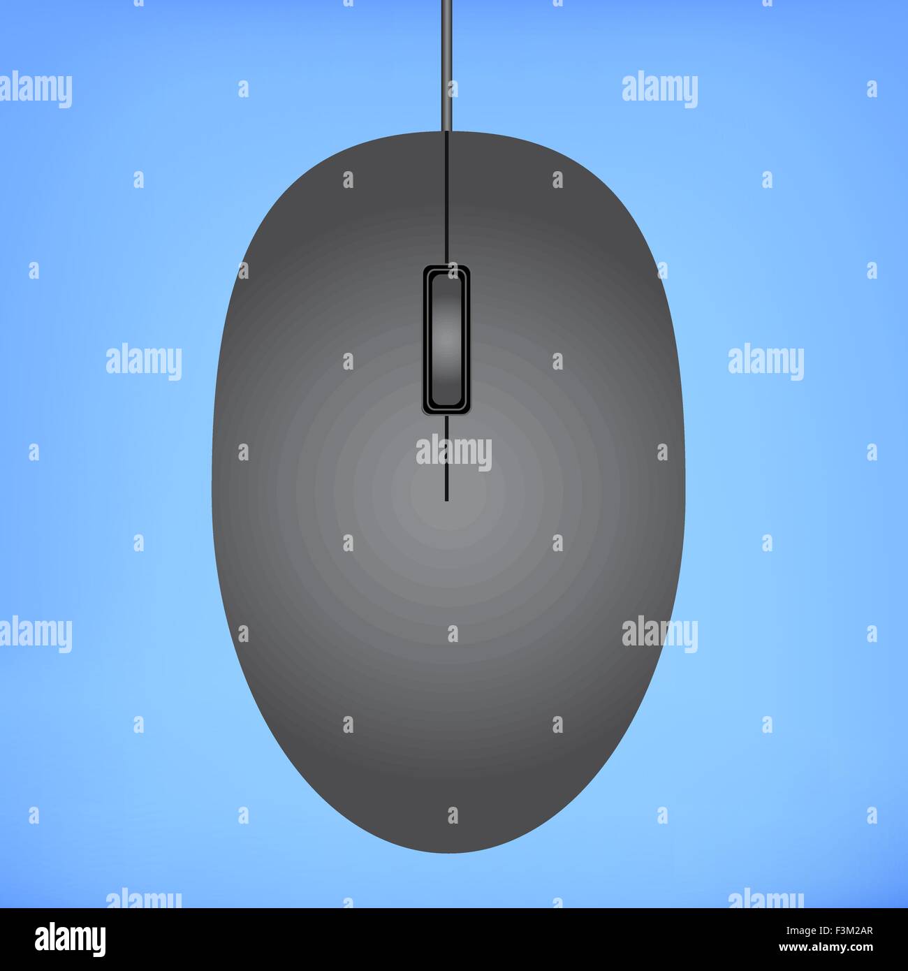 Black mouse with a wire on a blue background Stock Vector Image & Art ...