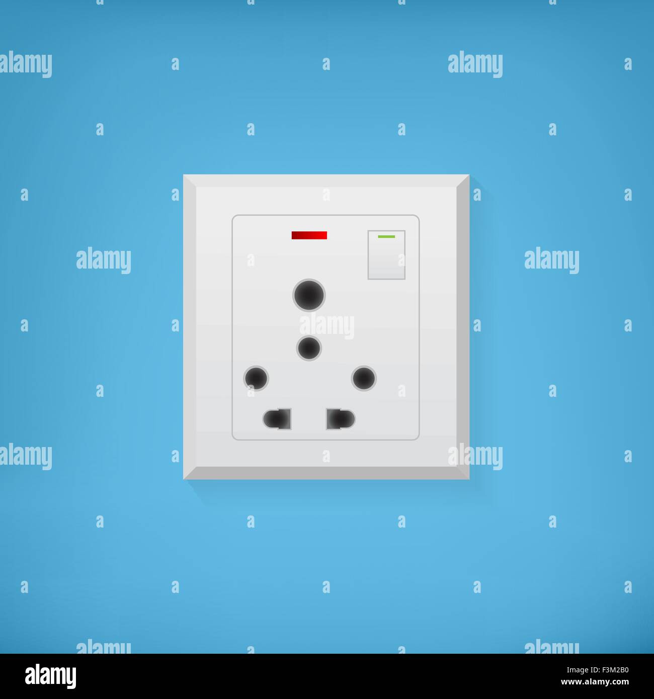 White socket on blue Stock Vector Images - Alamy