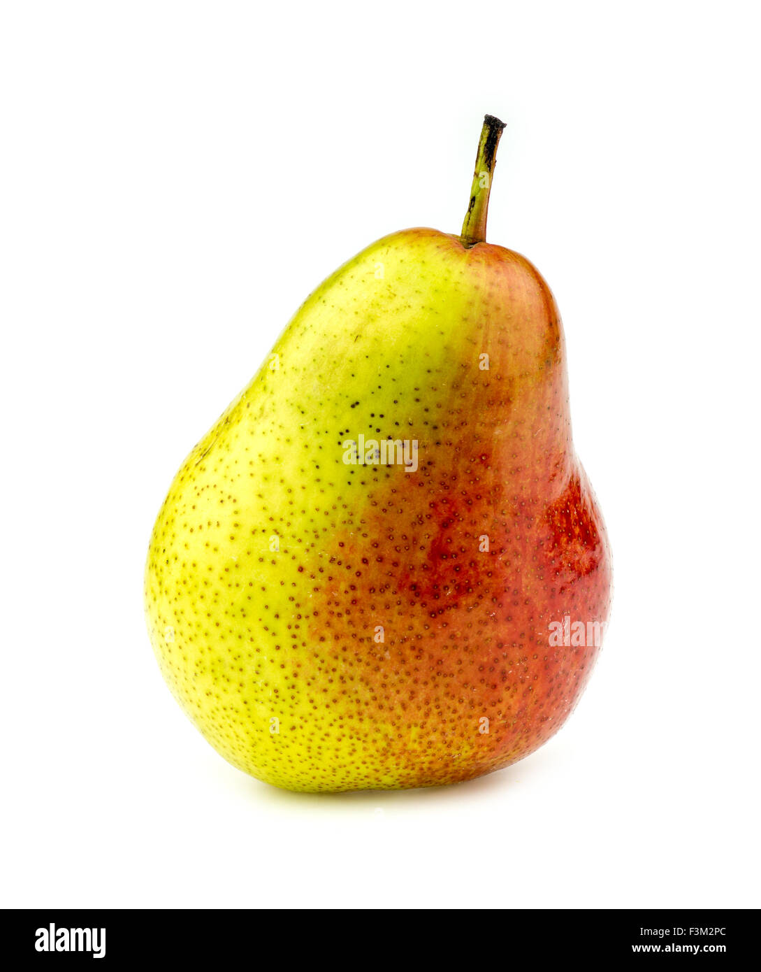 Brightly colored corella pear isolated on white Stock Photo - Alamy