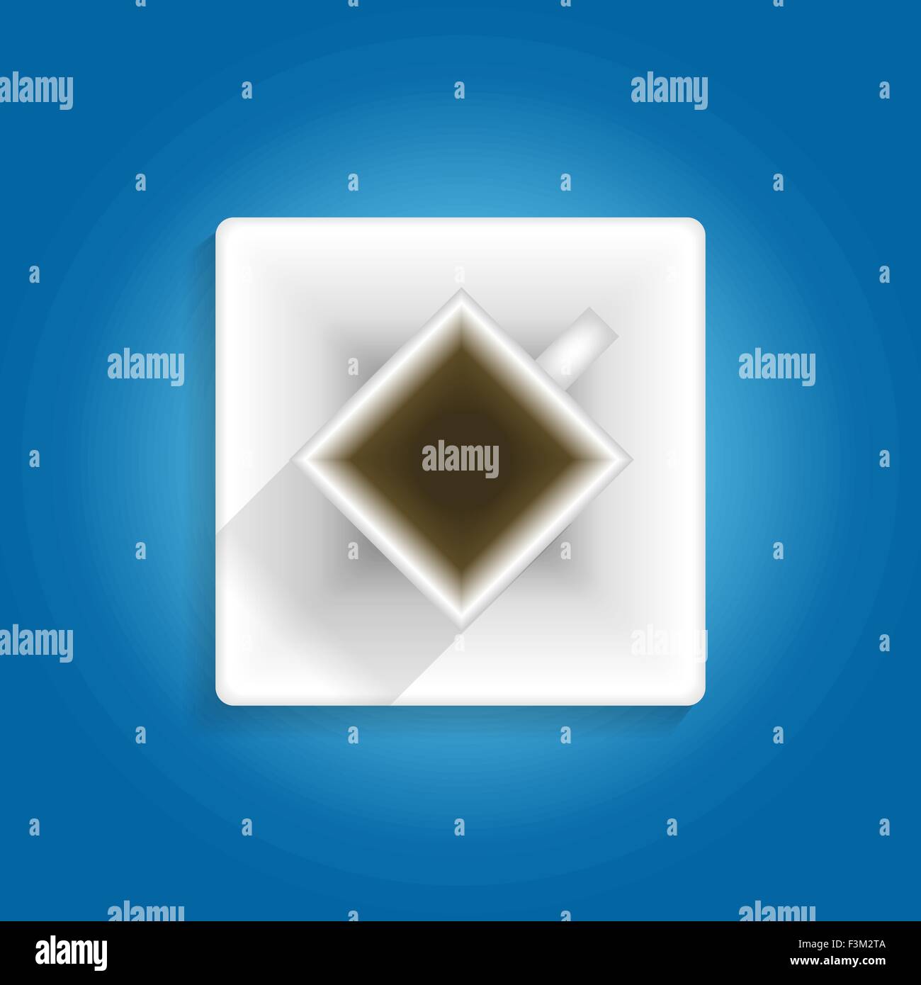 Square cup of coffee on a square plate Stock Vector Image & Art - Alamy