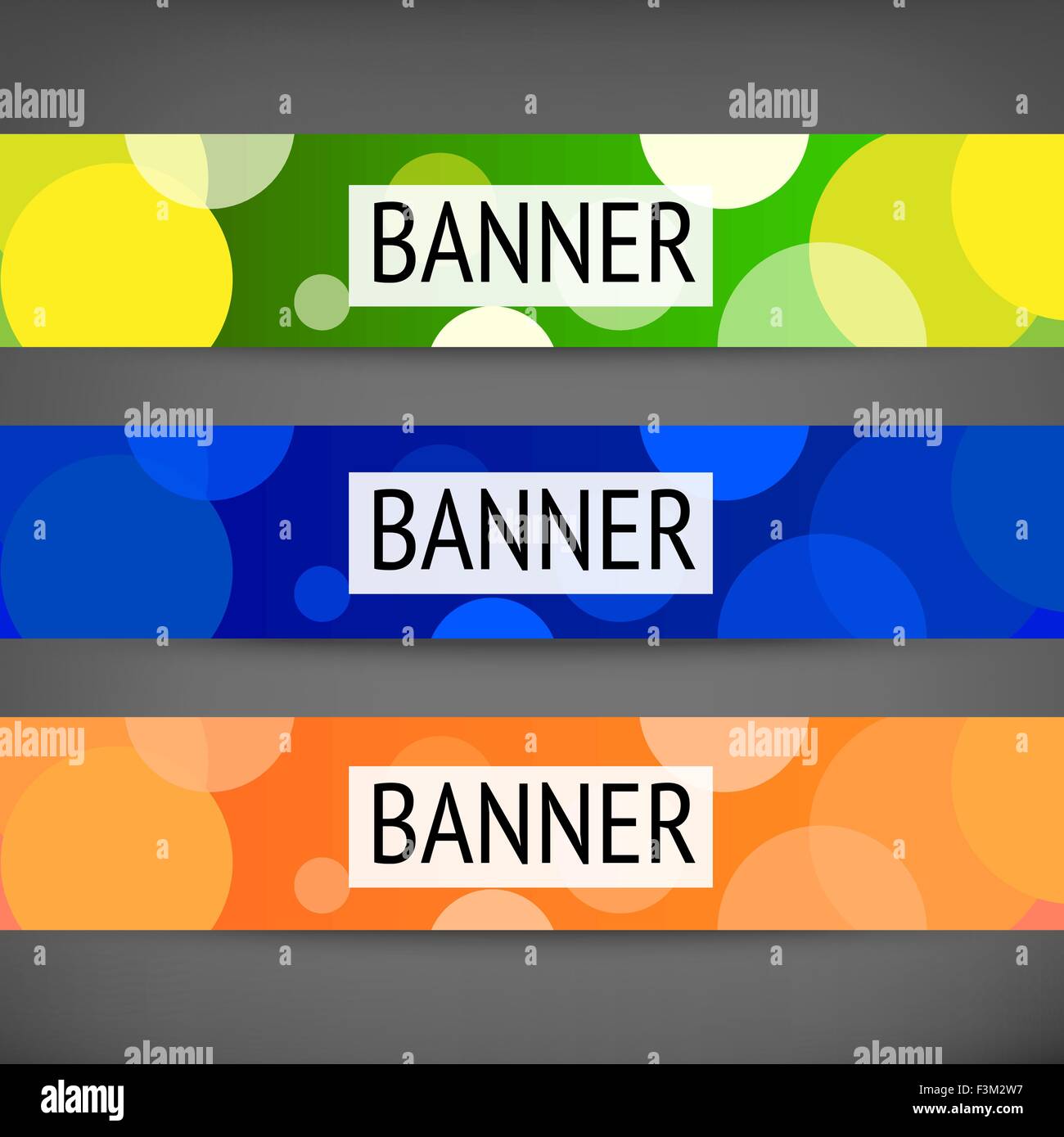 Horizontal web banners with multi color backgrounds Stock Vector Image ...