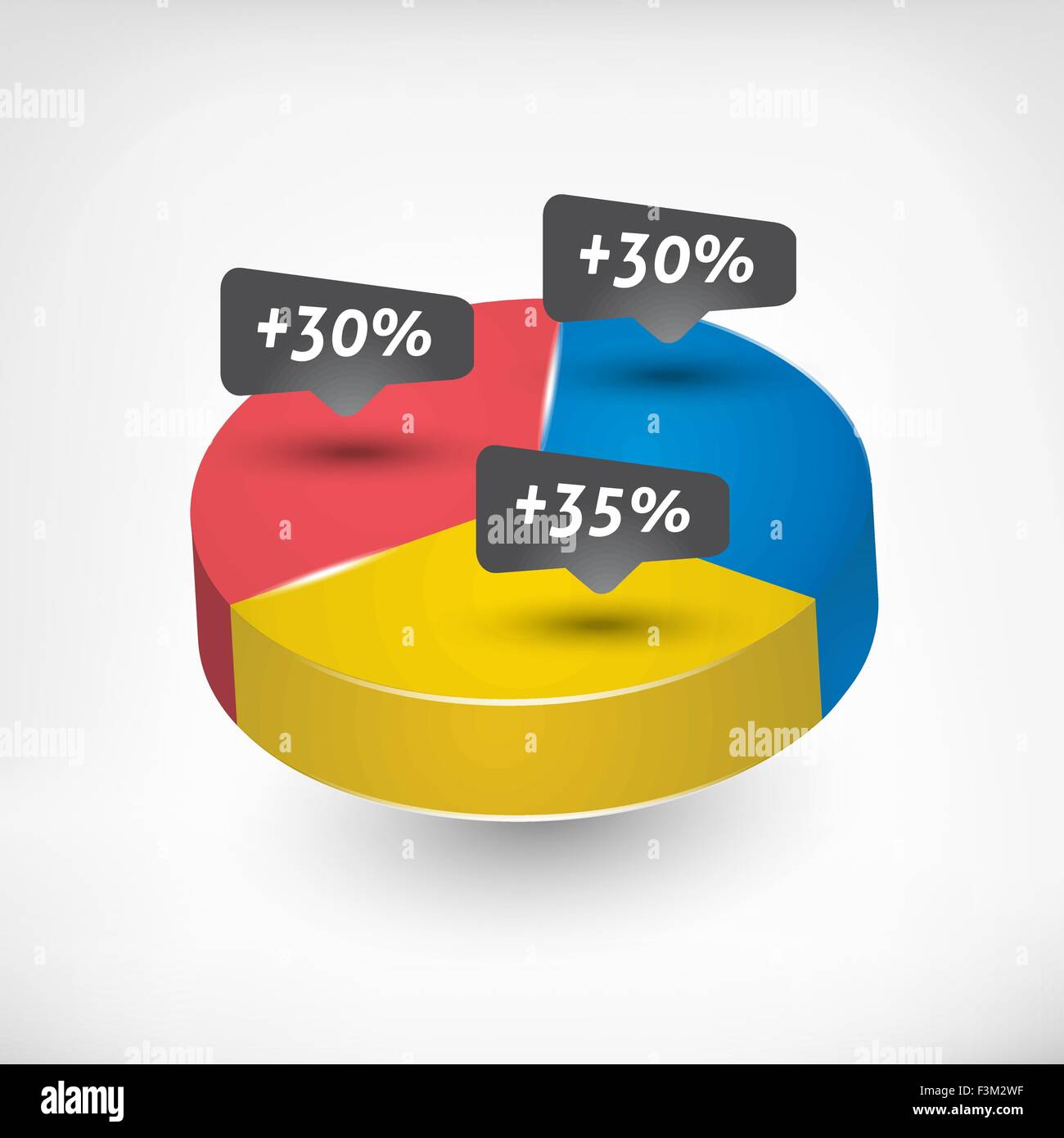 Multi color pie chart with percentage template Stock Vector Image & Art ...