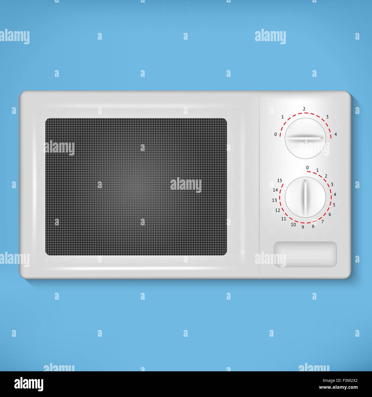 Isolated white microwave. Illustration contains transparency and ...