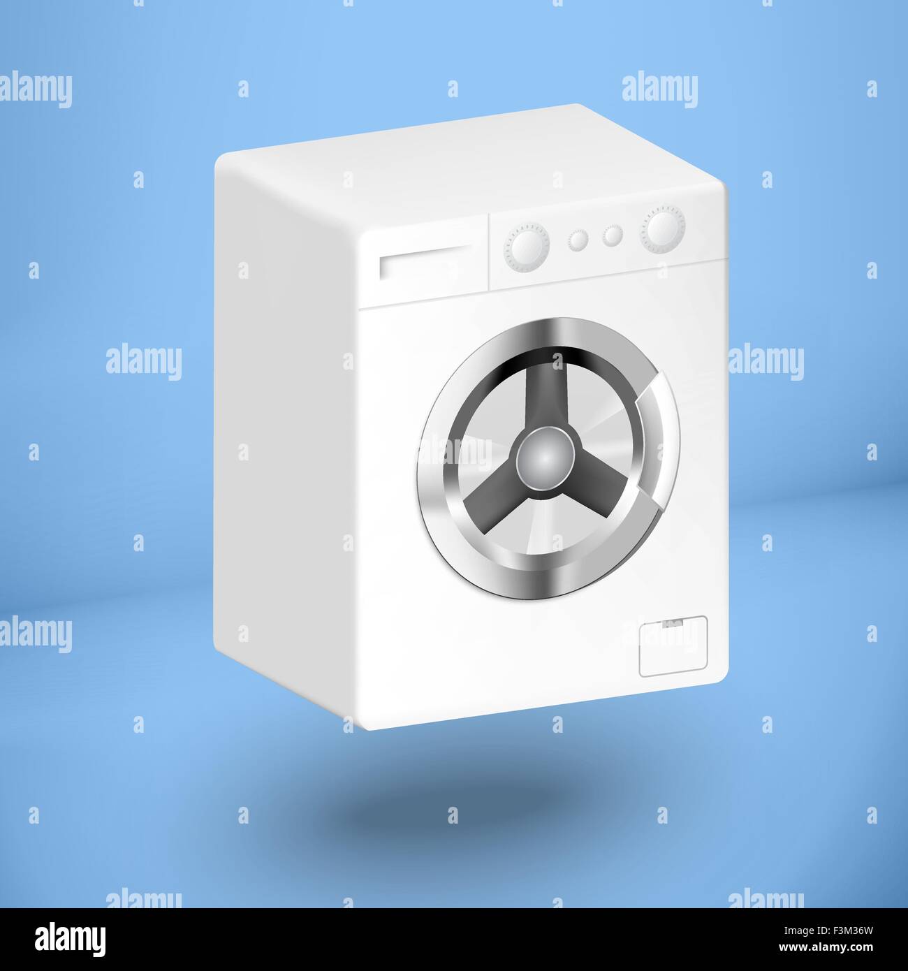 Blue washing machine Stock Vector Images - Alamy