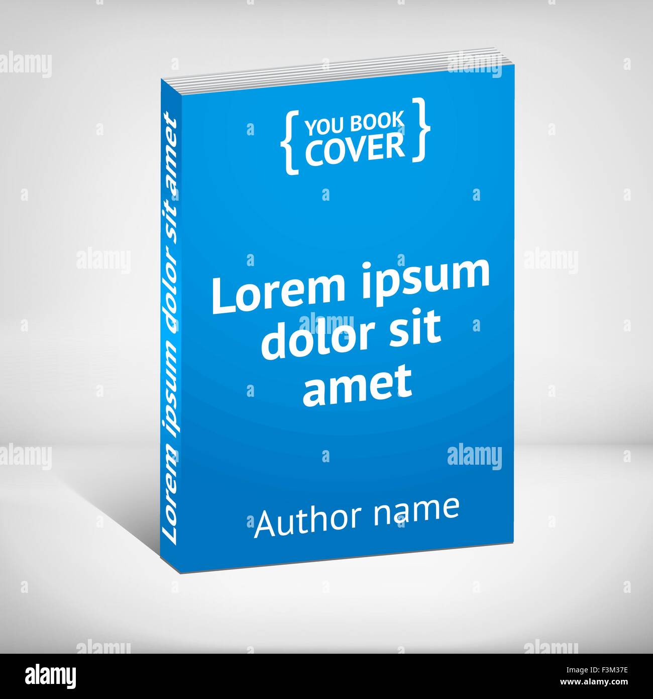 Blank blue book cover template over white background Stock Vector Image ...