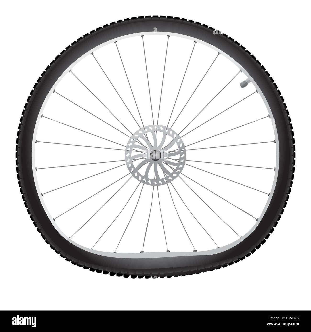 Vector broken bicycle wheel on white background Stock Vector Image ...
