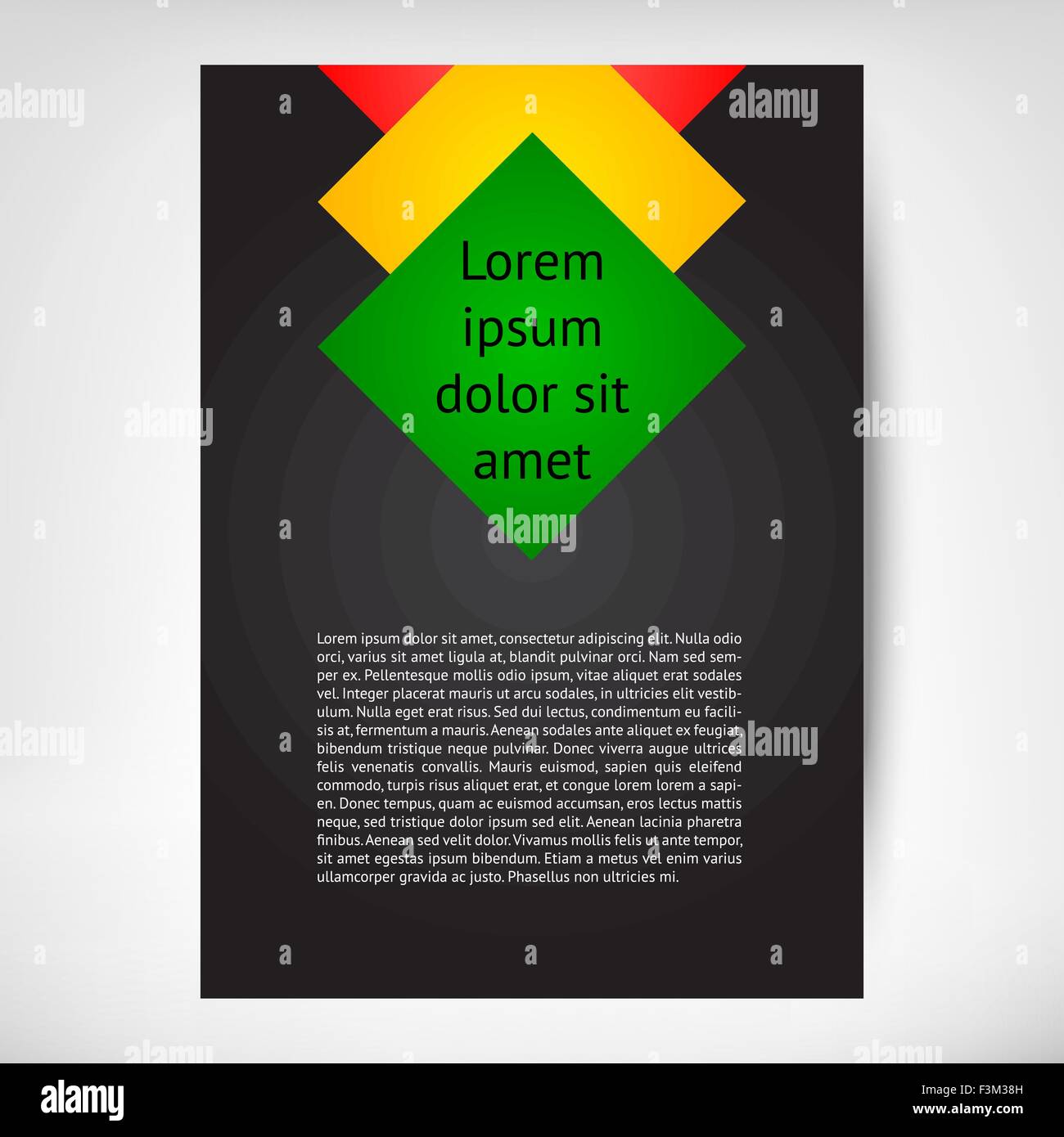 Different colors Vector Vertical flayer leaflet with color insets Stock ...