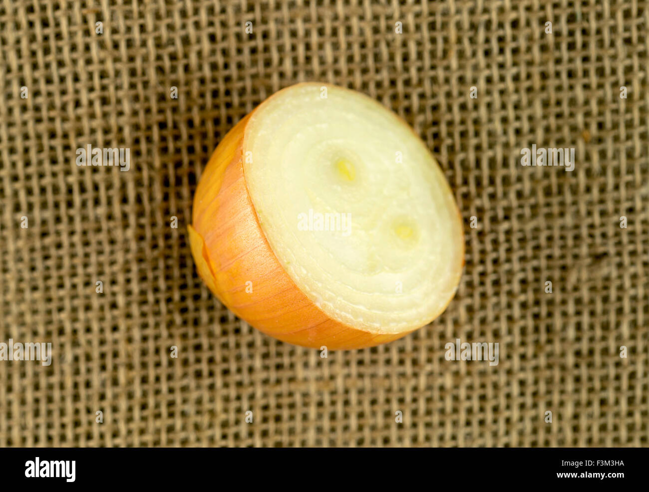 Aerial closeup of cut split onion Stock Photo - Alamy