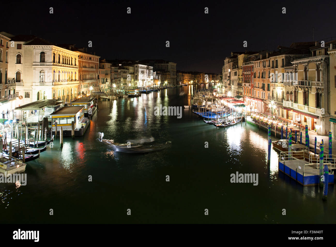Venice, Italy. The Grand Canal at night Stock Photo - Alamy