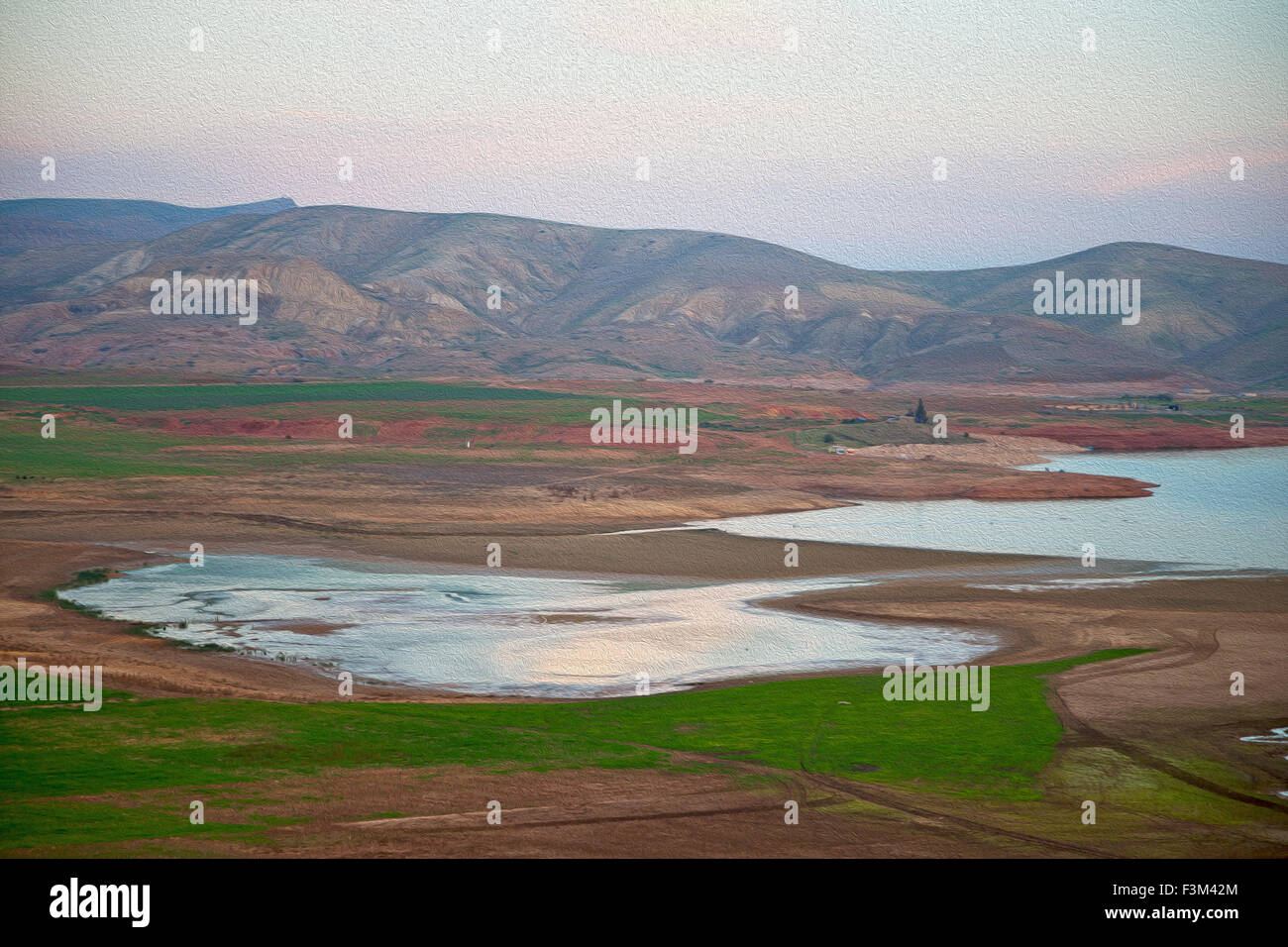 pond and lake in the mountain morocco land Stock Photo - Alamy
