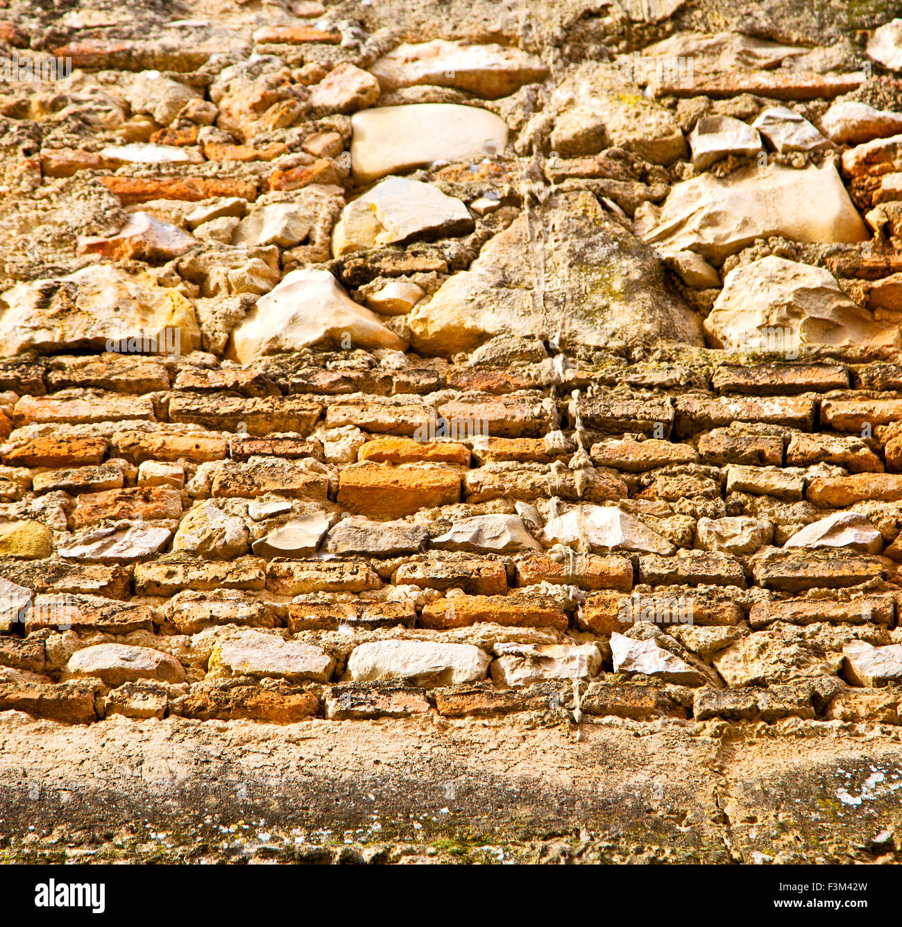 texture wall in africa morocco the old brick construction concrete ...