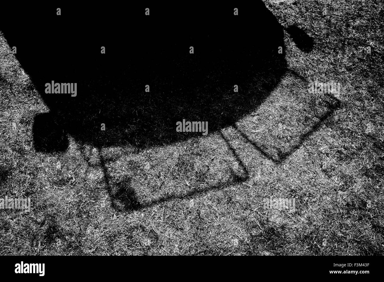 Camper van shadow Black and White Stock Photos & Images - Alamy