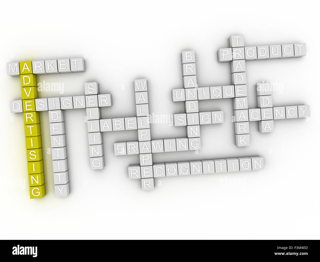 3d image Advertising word cloud concept Stock Photo - Alamy
