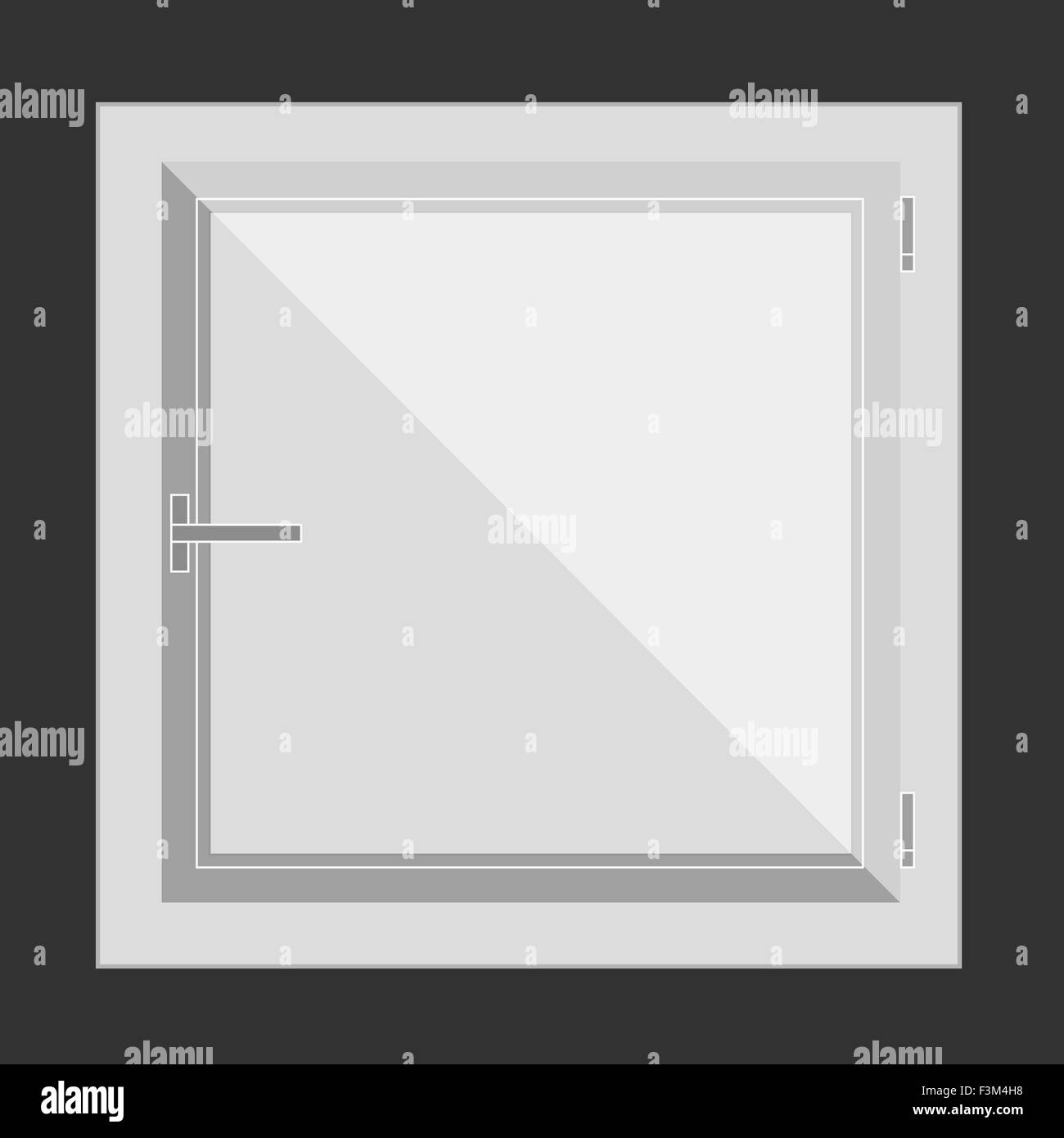 Gray Plastic window with reflection. Vector illustration Stock Vector ...