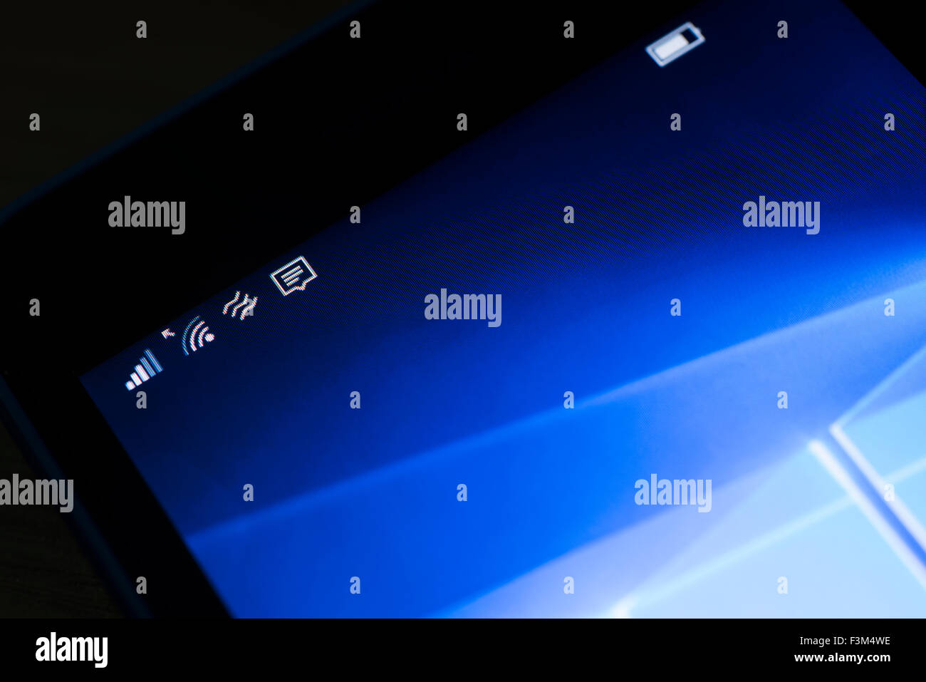 Notifications a Windows 10 smartphone Stock Photo - Alamy