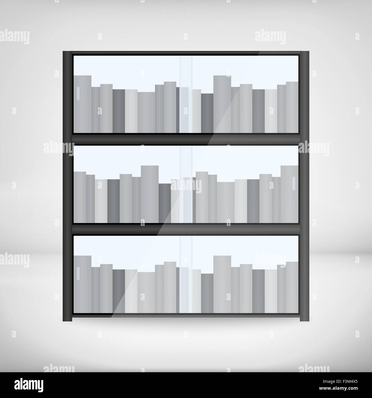 Shelves with colorful books in flat design style Stock Vector Image ...