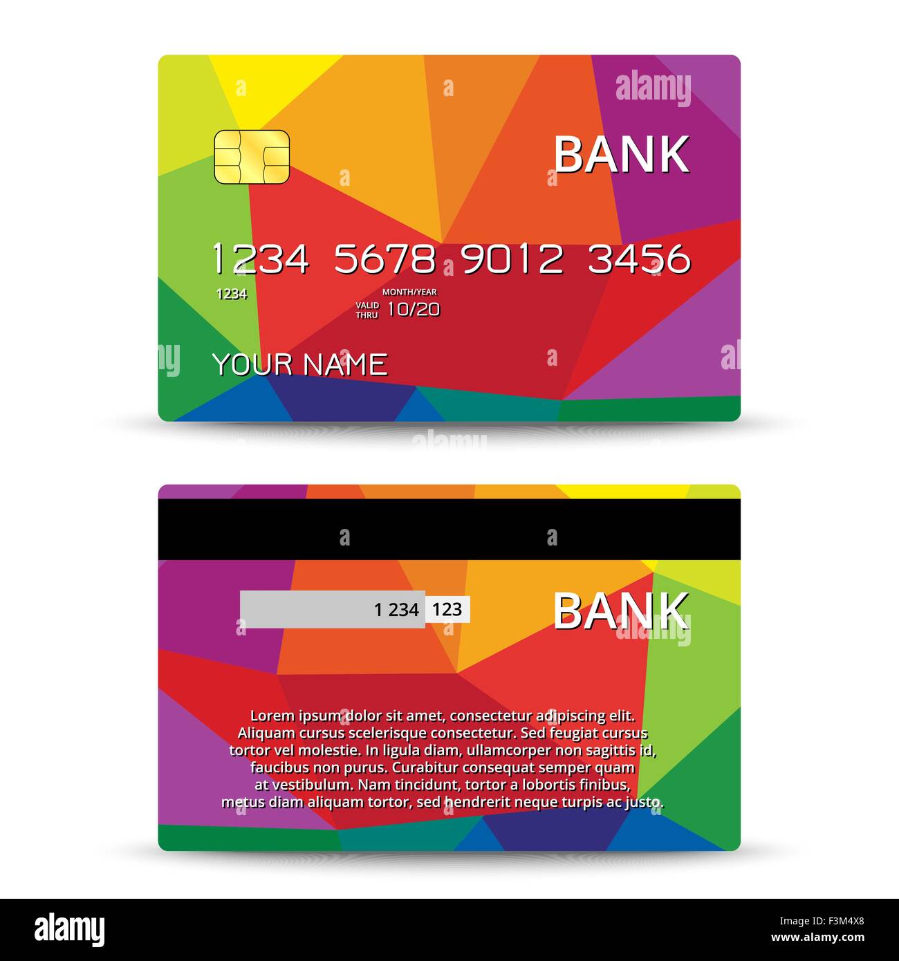 Back of credit card number Stock Vector Images - Alamy