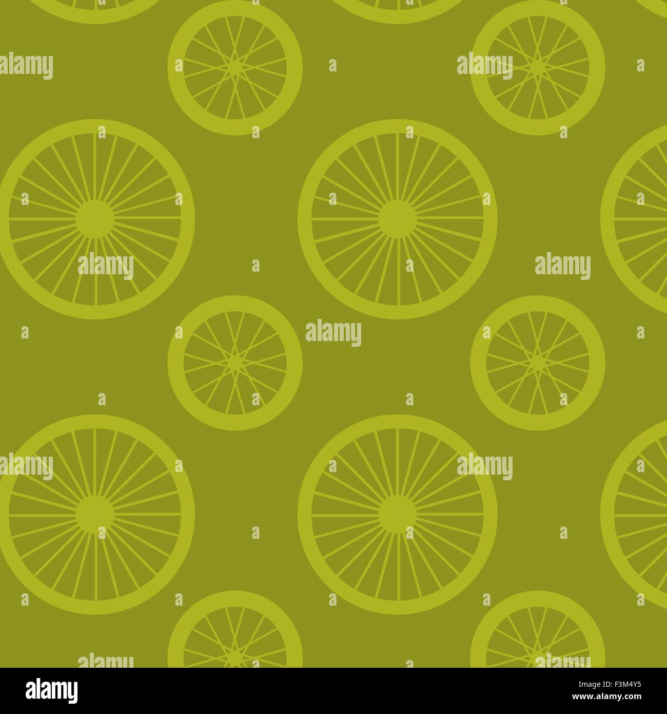 Green color abstract bicycle wheels seamless background Stock Vector ...