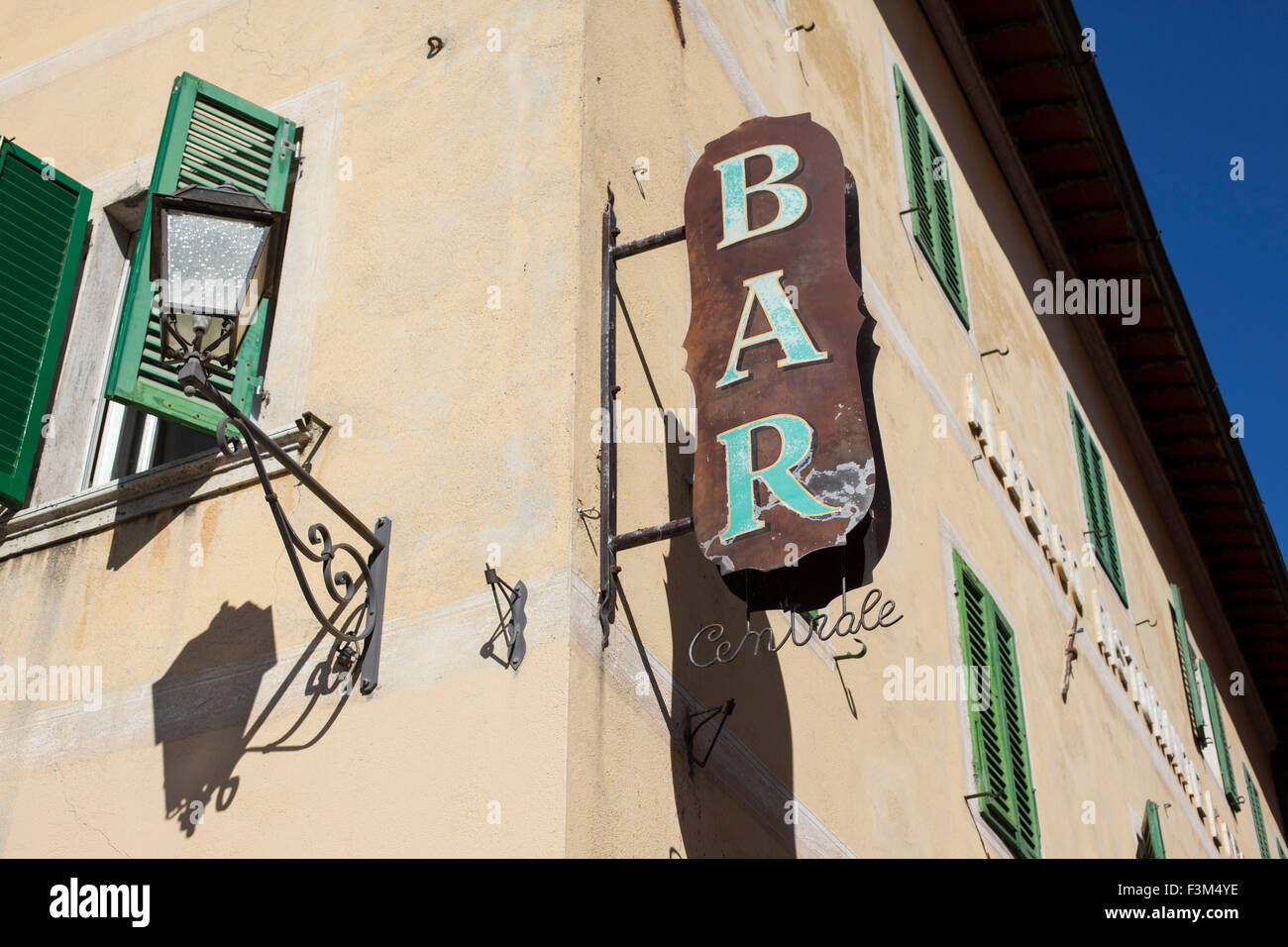 Old bar sign in San Quirico D'Orcia, Tuscany, Italy (Bar Centrale Stock ...