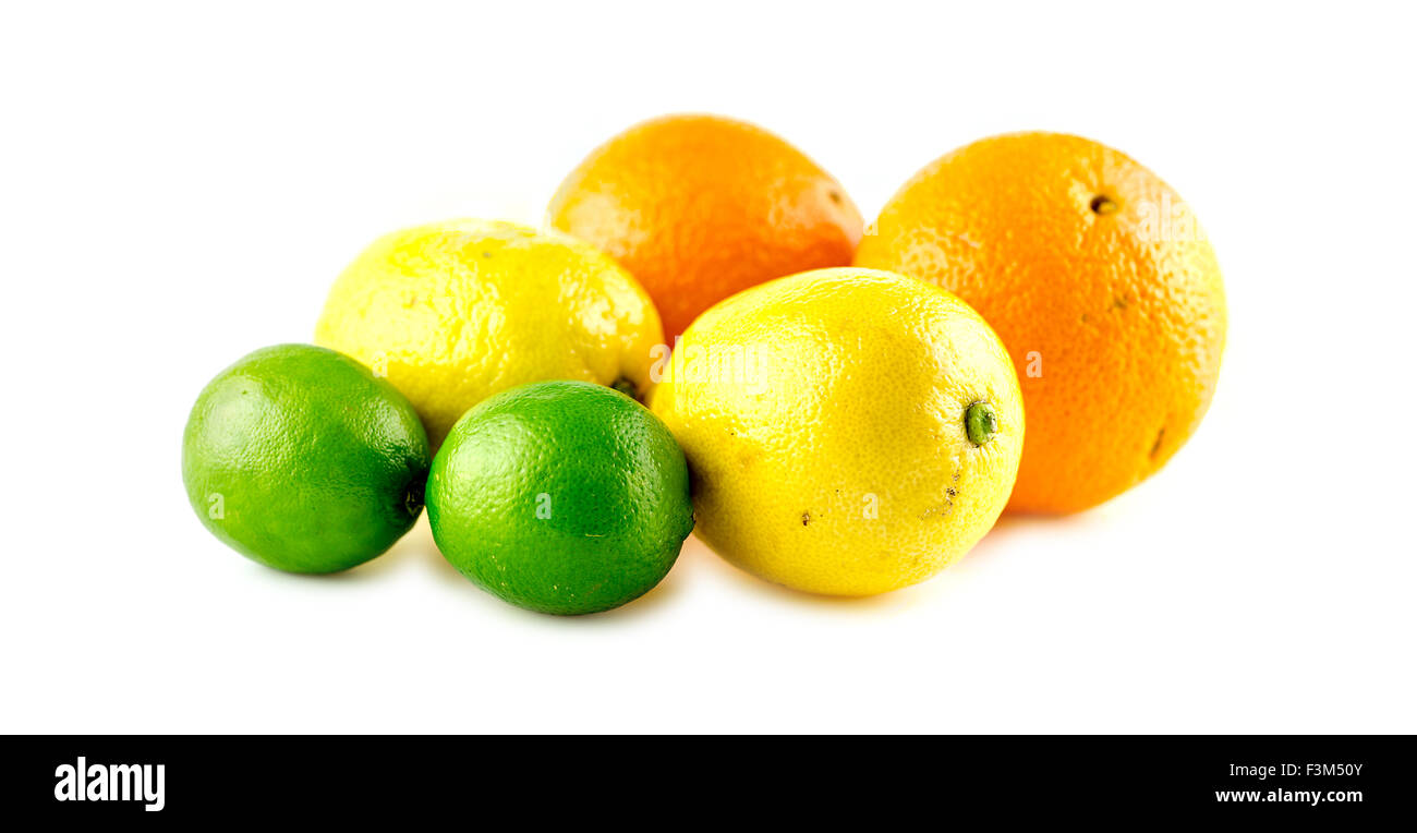 Isolated macro of bright, colorful citrus fruits Stock Photo - Alamy