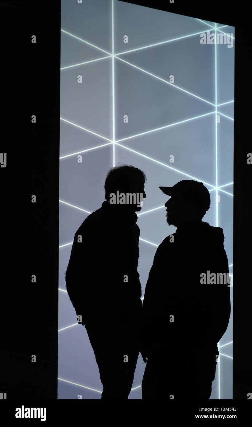 American artist Pierce Warnecke (l) and Canadian Matthew Biederman in ...