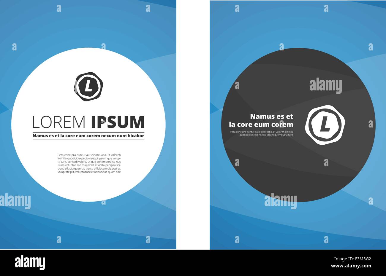 Leaflet with rounds inside and blue background Stock Vector Image & Art ...