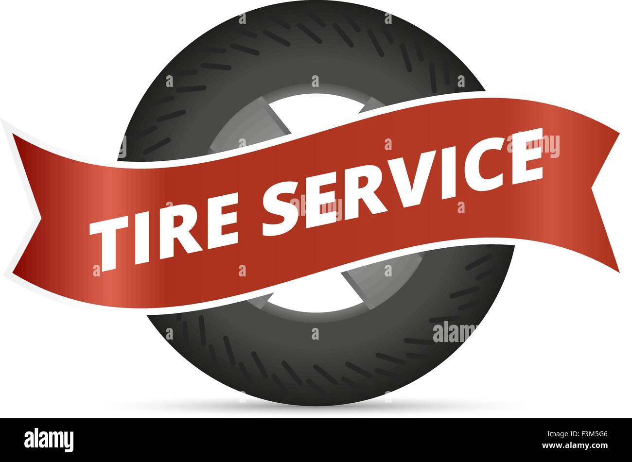 Black tires with red background sign, logo template Stock Vector Image ...