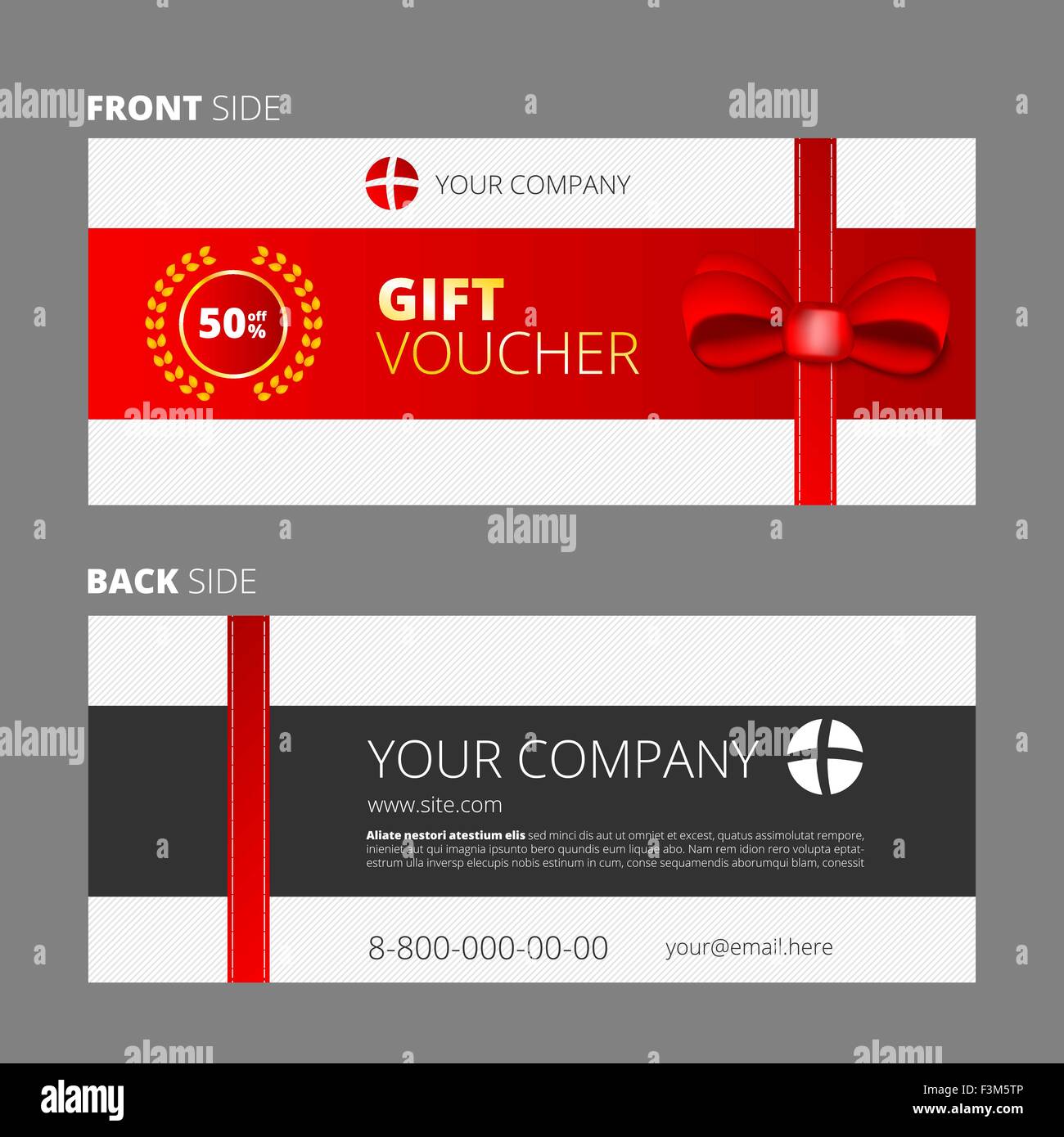 Design of Voucher and Gift certificate, Coupon template design ...