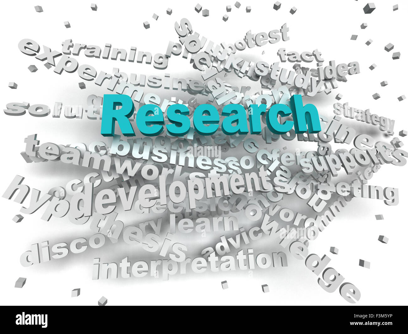 3d image Research word cloud concept Stock Photo - Alamy