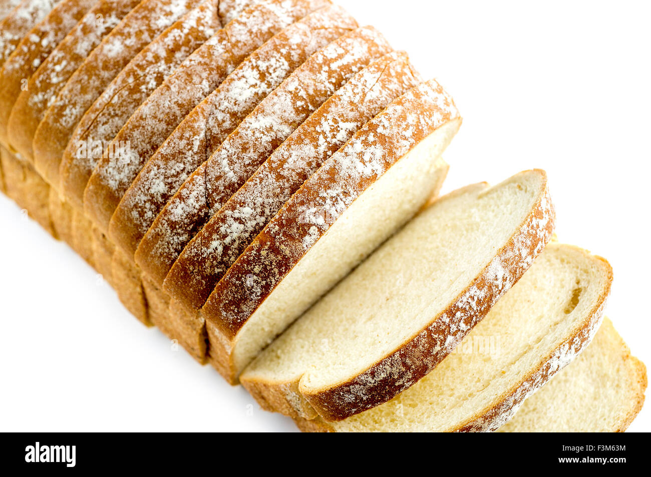 Aerial top view of fluffy white loaf of bread Stock Photo - Alamy